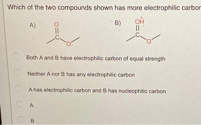 Solved Which of the two compounds shown has more | Chegg.com