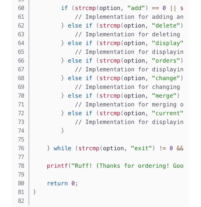 Solved I need the implementations of the functions in the | Chegg.com