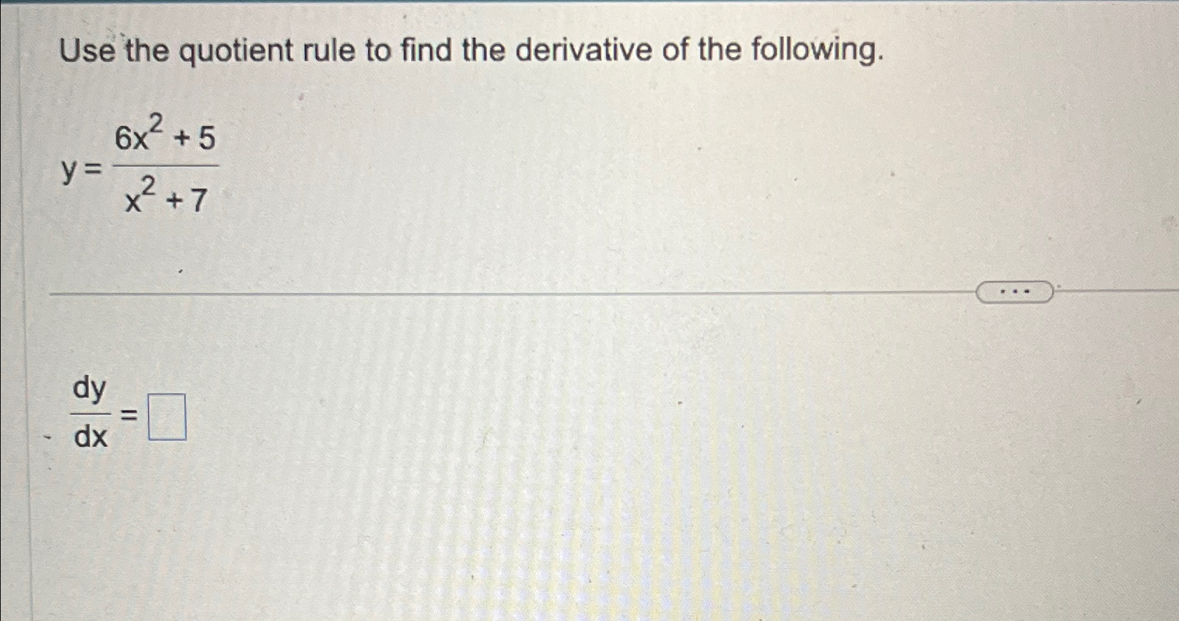Solved Use the quotient rule to find the derivative of the | Chegg.com