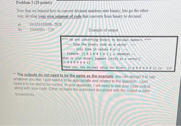 Solved Now that we learned how to convert decimal numbers | Chegg.com