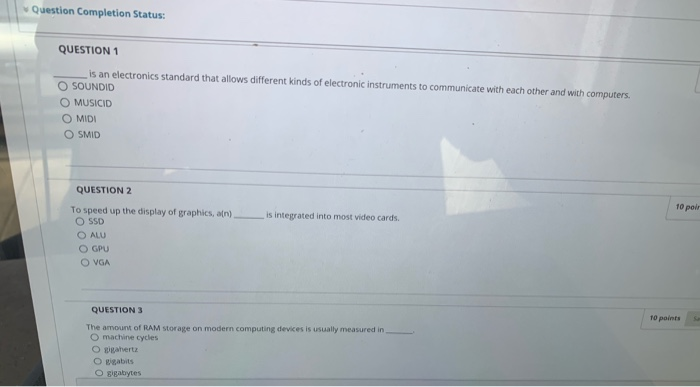 Solved Question Completion Status: QUESTION 1 is an | Chegg.com