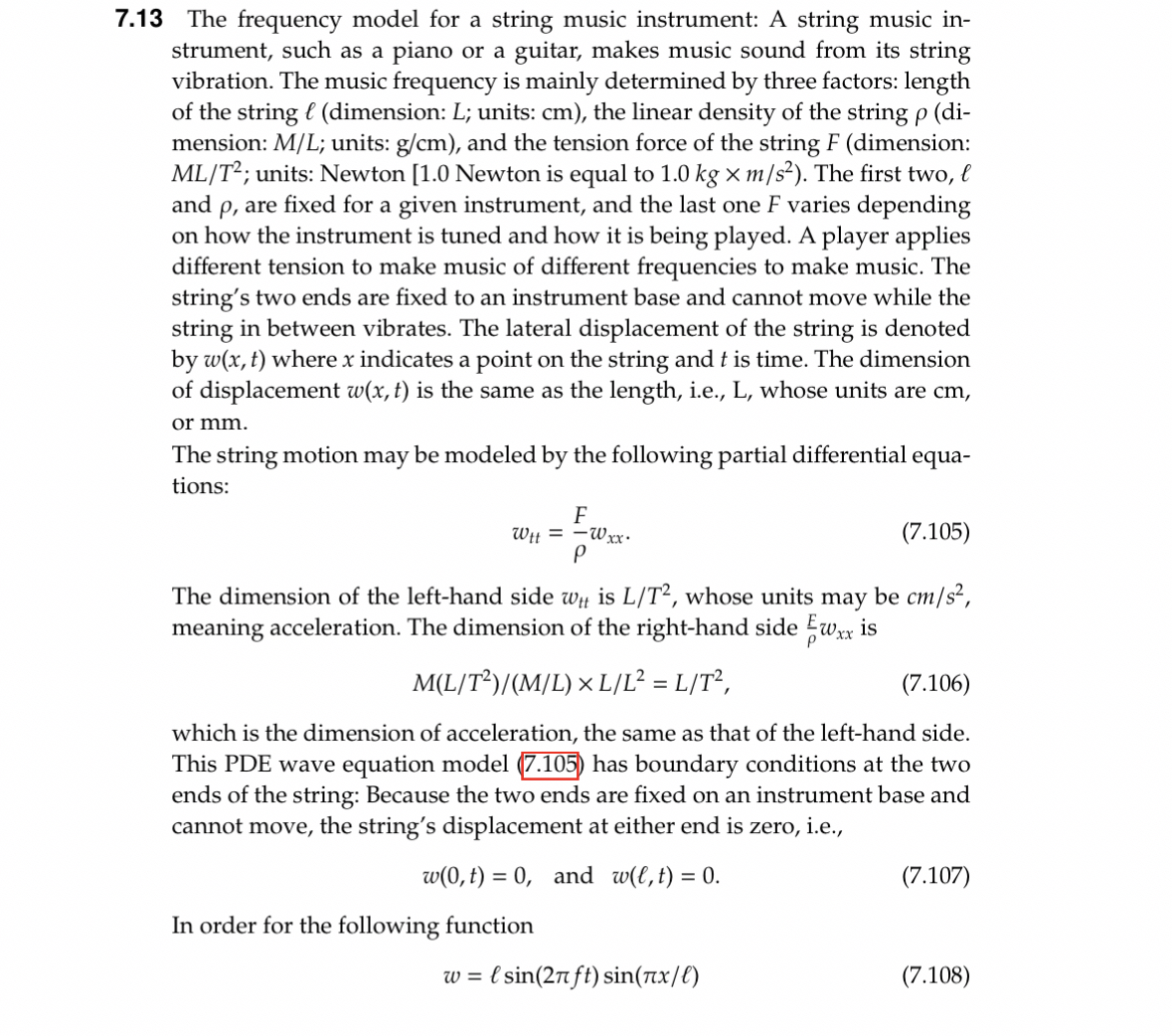 Solved 7.13 ﻿The frequency model for a string music | Chegg.com
