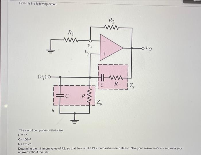 Solved Given is the following circuit: The circuit compunem | Chegg.com