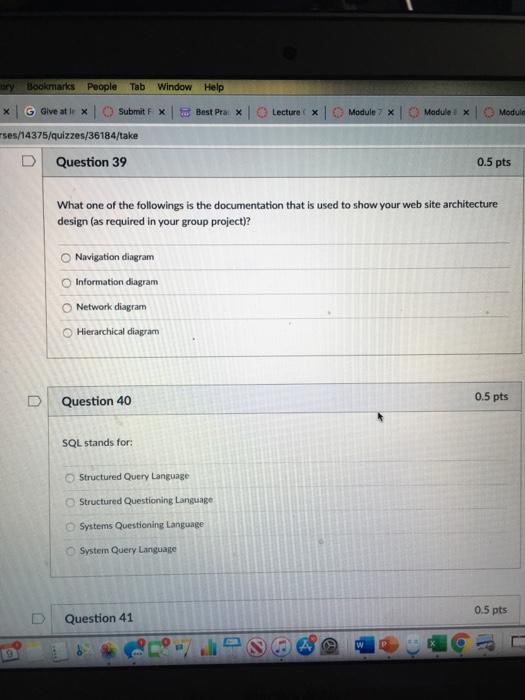 Solved ory Bookmarks People Tab Window Help Best Prax | Chegg.com