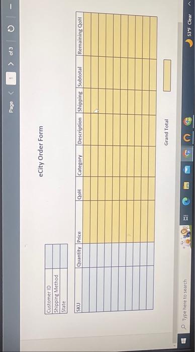 [Solved]: This file has three worksheets: Order. Shipping,