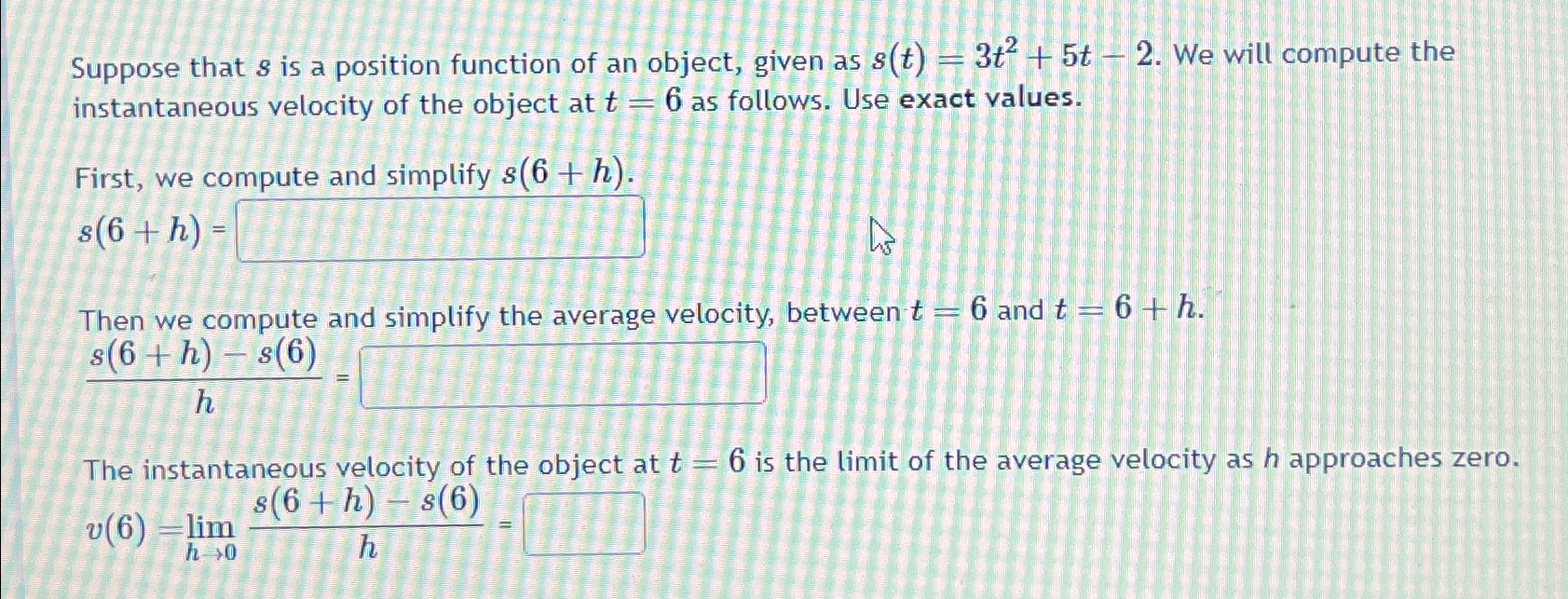 Solved Suppose That S ﻿is A Position Function Of An Object