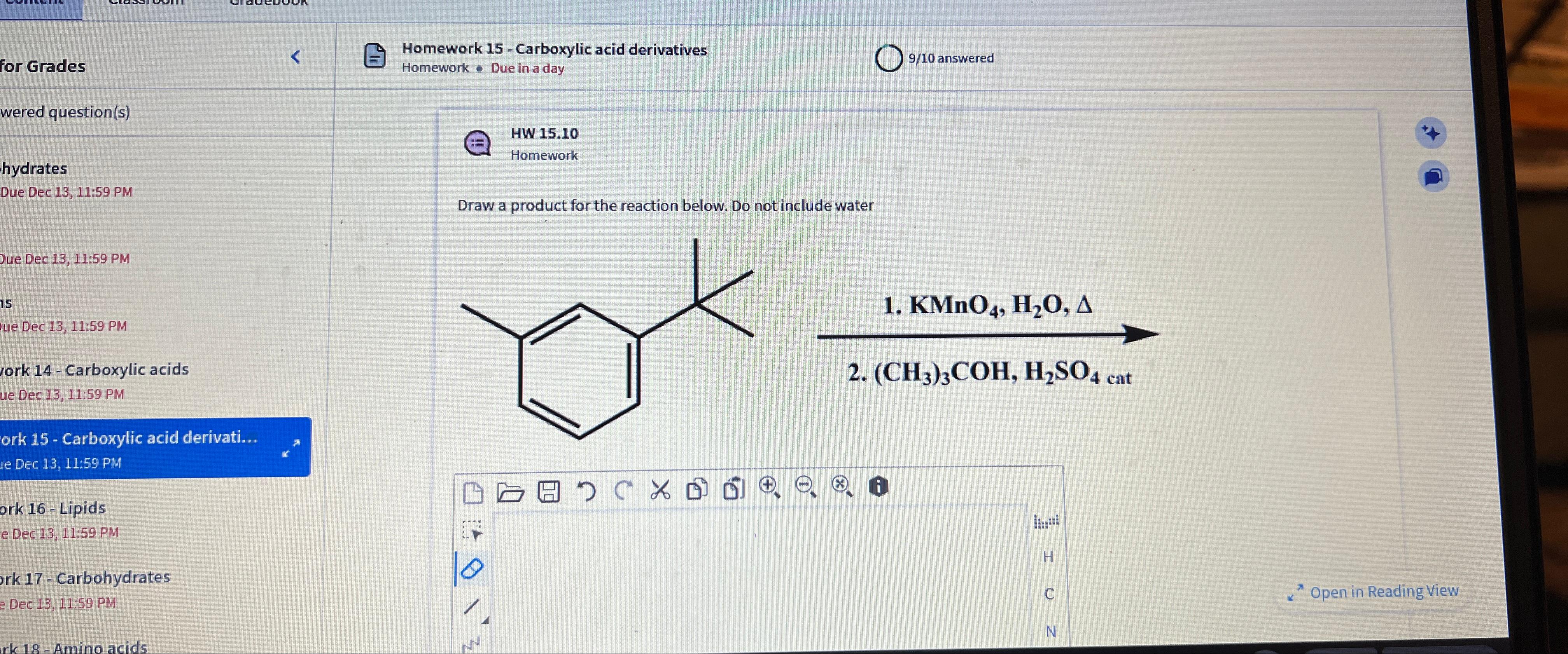 Solved Homework 15 - ﻿Carboxylic acid derivativesHomework * | Chegg.com