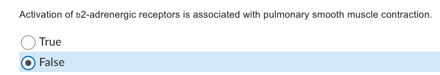 Solved Activation of b2-adrenergic receptors is associated | Chegg.com