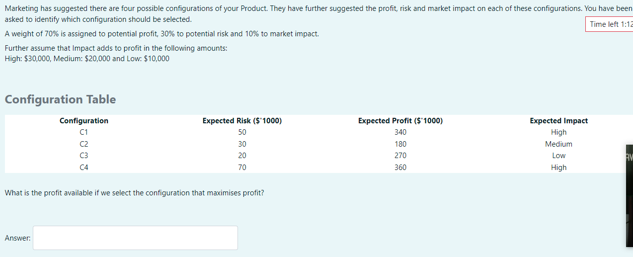 Solved Marketing has suggested there are four possible | Chegg.com