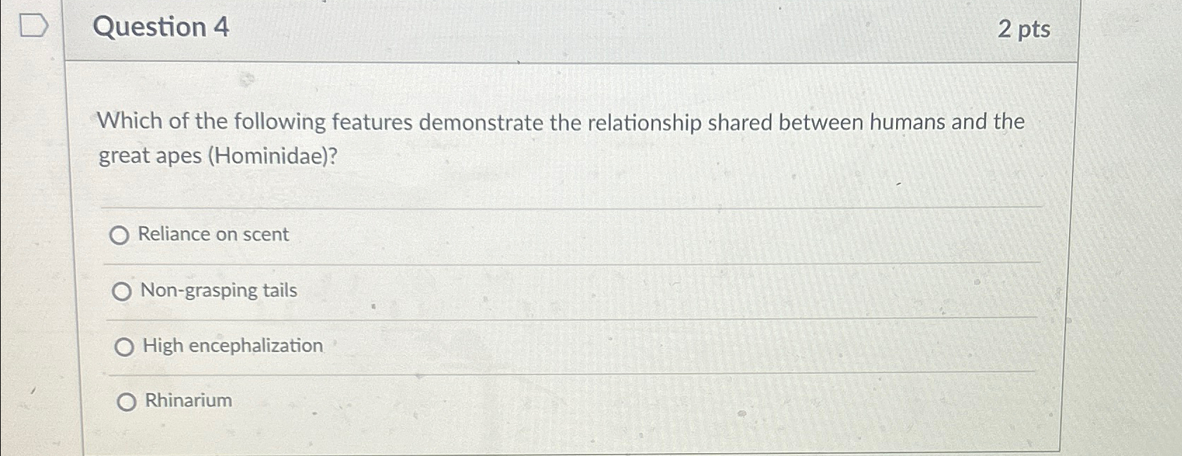 Solved Question 42 ﻿ptsWhich of the following features | Chegg.com