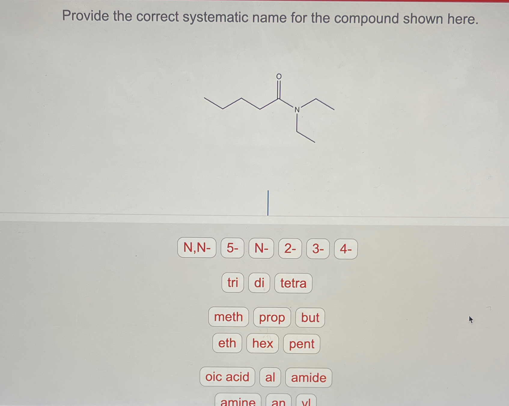 Solved Provide the correct systematic name for the compound | Chegg.com