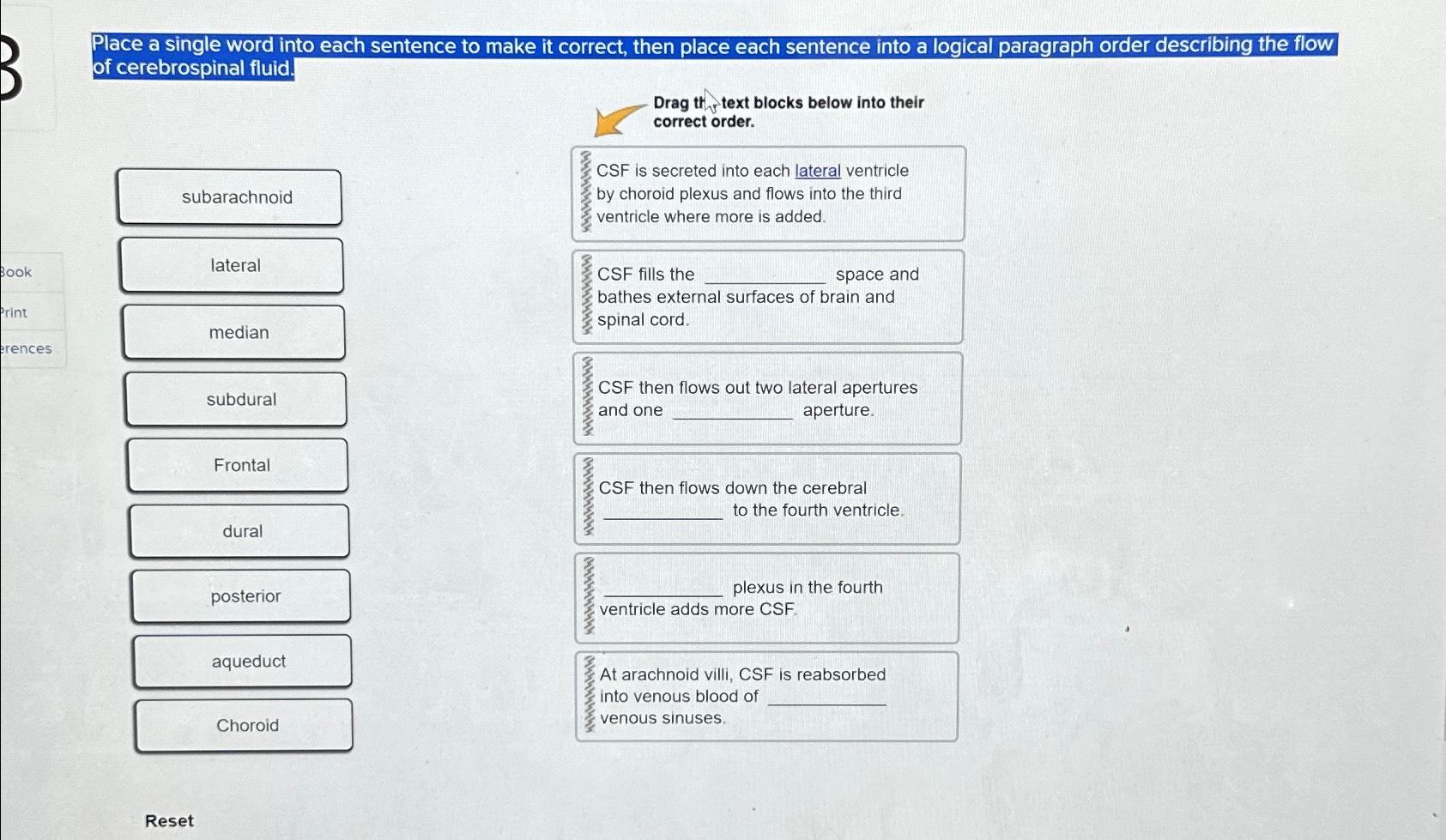 Solved Place a single word into each sentence to make it | Chegg.com