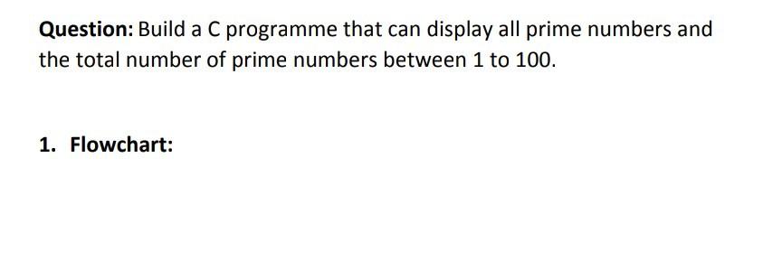 Solved Question: Build a C programme that can display all | Chegg.com