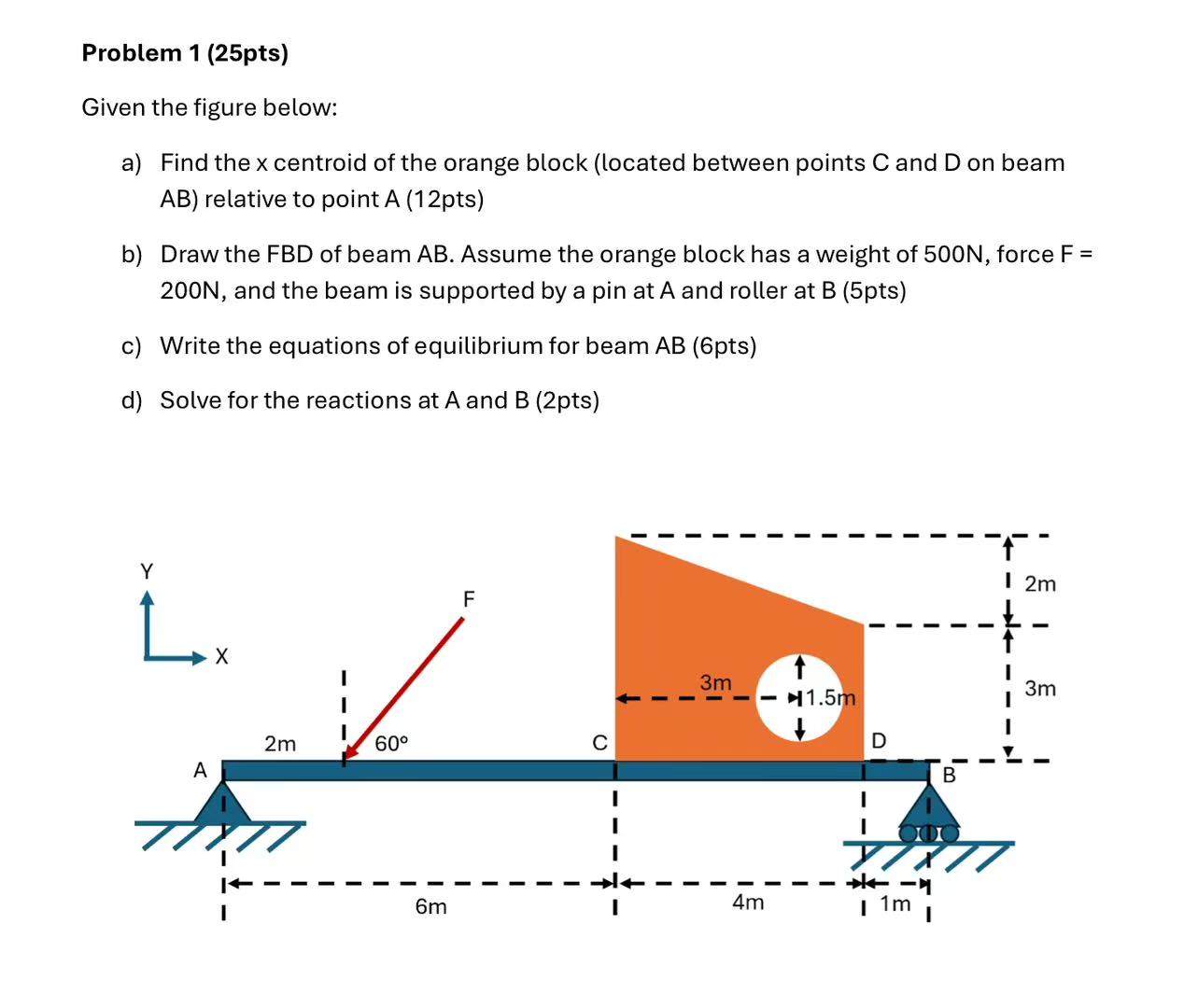 Solved Problem 1 (25pts) ﻿Given the figure below: a) ﻿Find | Chegg.com