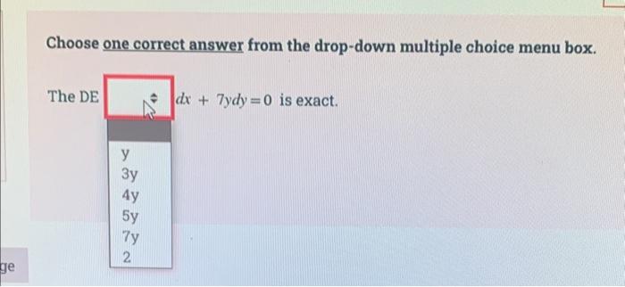 Solved Choose one correct answer from the drop-down multiple | Chegg.com