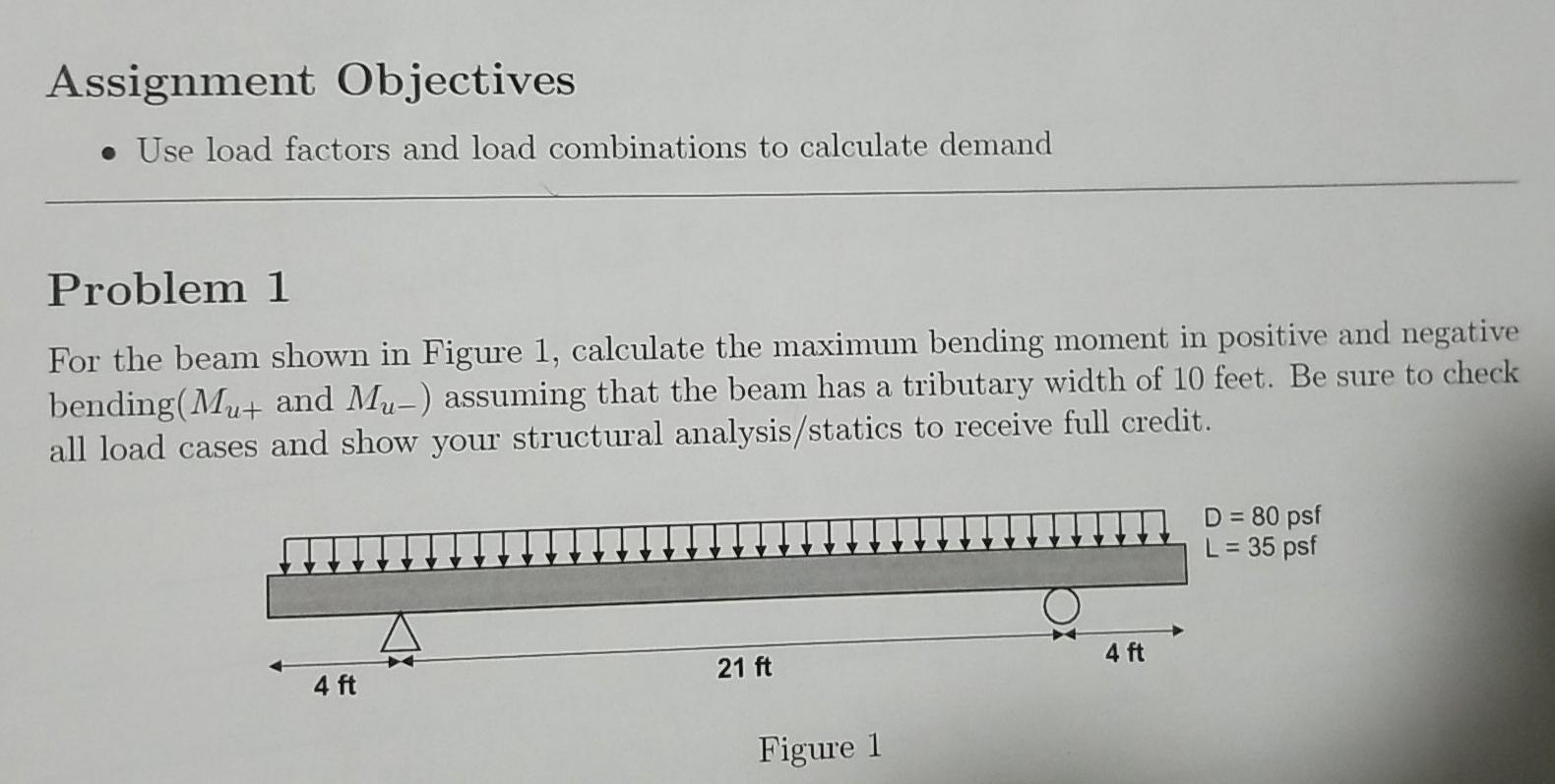Solved Assignment Objectives • Use load factors and load | Chegg.com