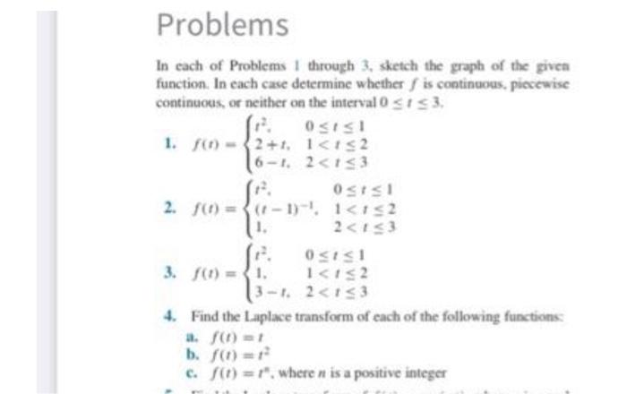 Solved In Each Of Problems 1 Through 3 Sketch The Graph Of