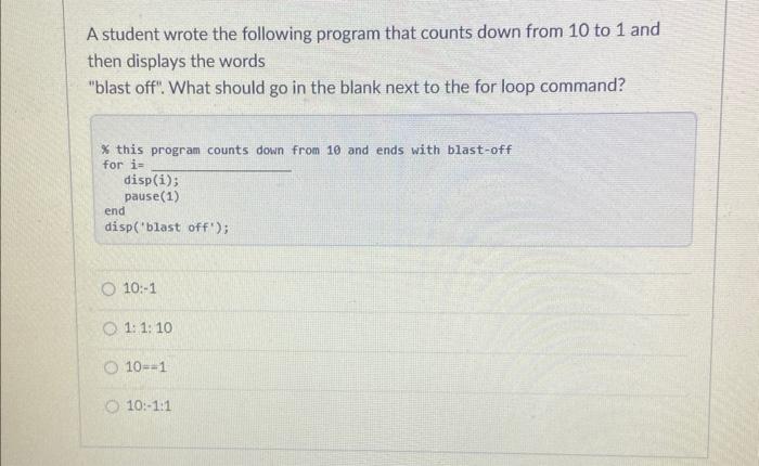 Solved A student wrote the following program that counts | Chegg.com
