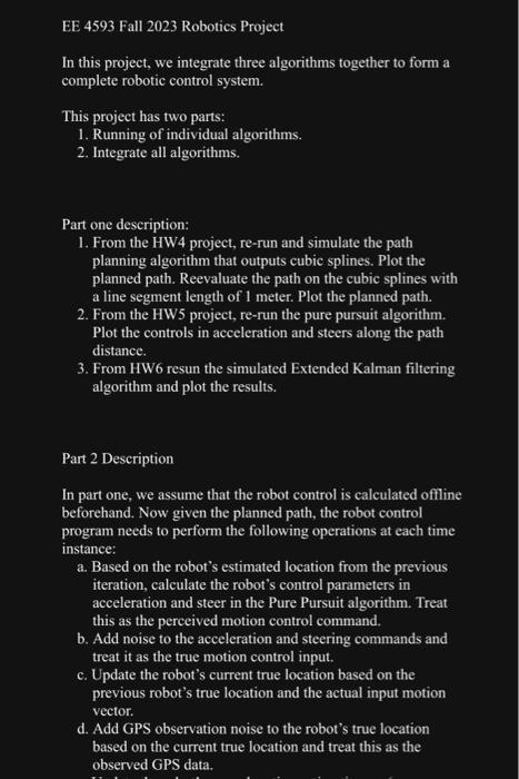 Solved Part one description: 1. From the HW4 project, re-run | Chegg.com