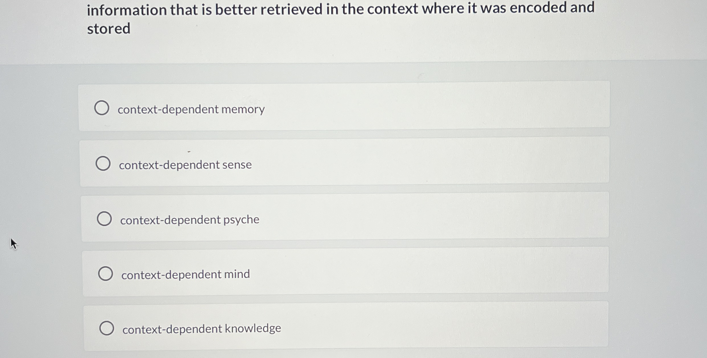 Solved information that is better retrieved in the context | Chegg.com