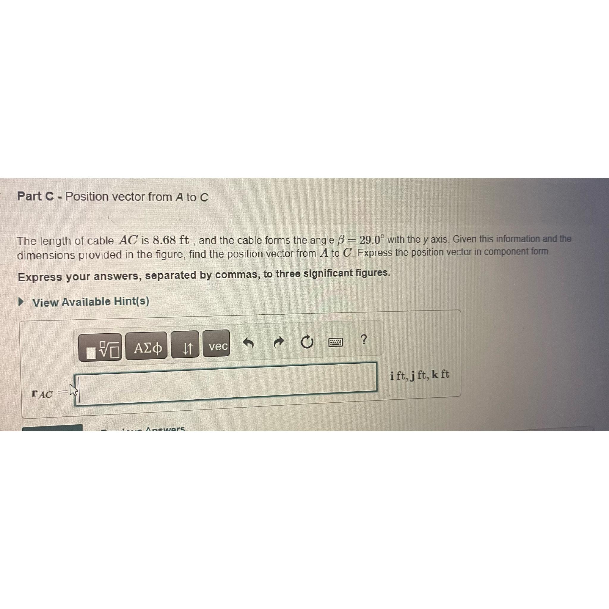 Learning Goal:To find a position vector between two | Chegg.com