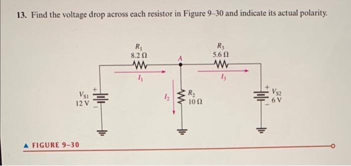 Solved 13. Find the voltage drop across each resistor in | Chegg.com