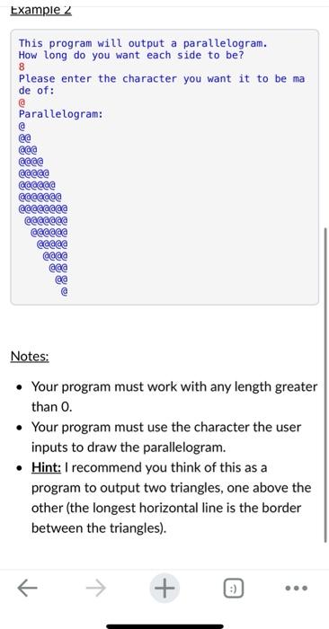 Solved Parallelogram Program Write a program that prints the | Chegg.com