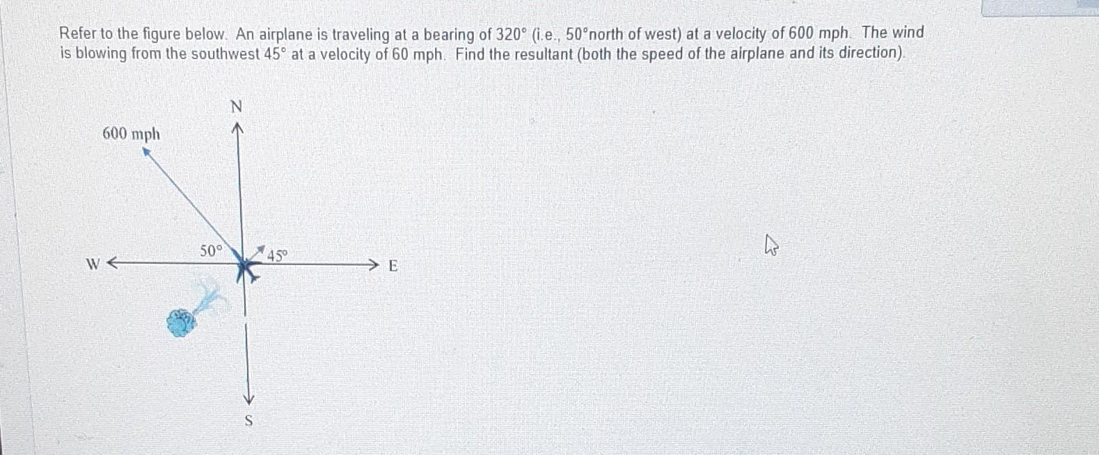 Solved Refer to the figure below. An airplane is traveling | Chegg.com