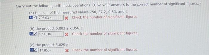 Solved Carry out the following arithmetic operations. (Give | Chegg.com
