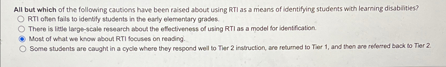 Solved All but which of the following cautions have been | Chegg.com