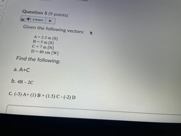 Solved State whether each of the following are either scalar | Chegg.com