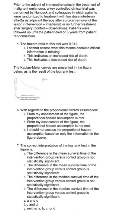 Solved Prior to the advent of immunotherapies in the | Chegg.com
