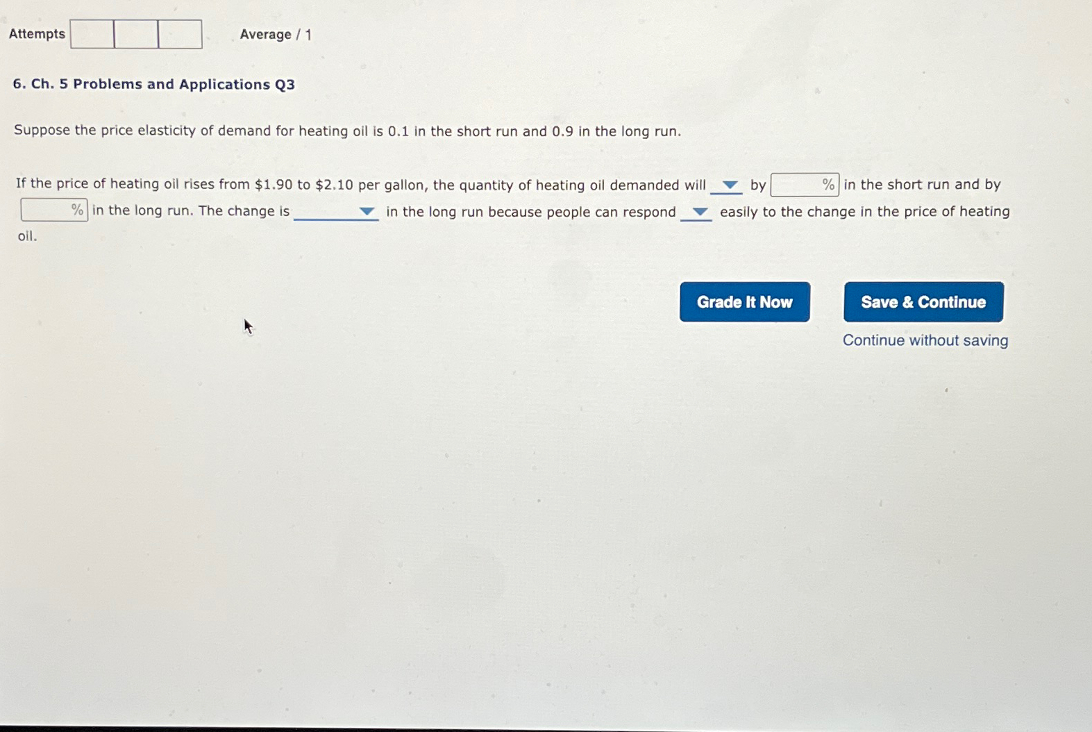 Solved AttemptsAverage /16. ﻿Ch. 5 ﻿Problems and | Chegg.com