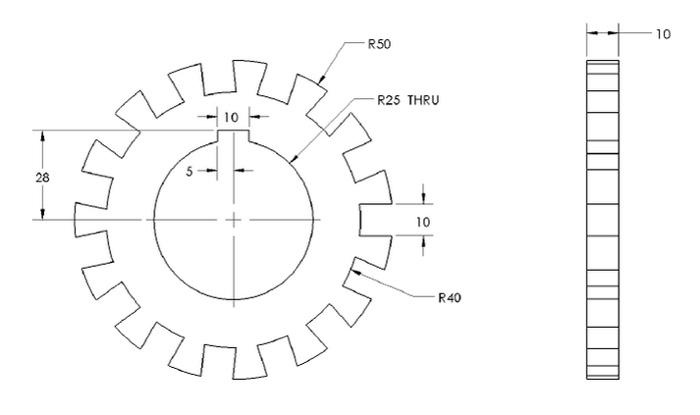 Please create 3D model of part in Solidworks, with | Chegg.com