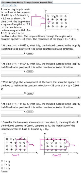 Solved Conducting Loop Moving Through Constant Magnetic | Chegg.com