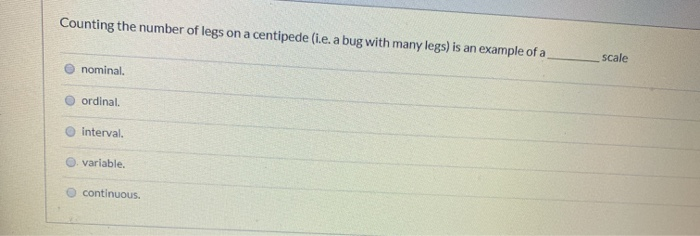 Solved Counting the number of legs on a centipede (i.e. a | Chegg.com