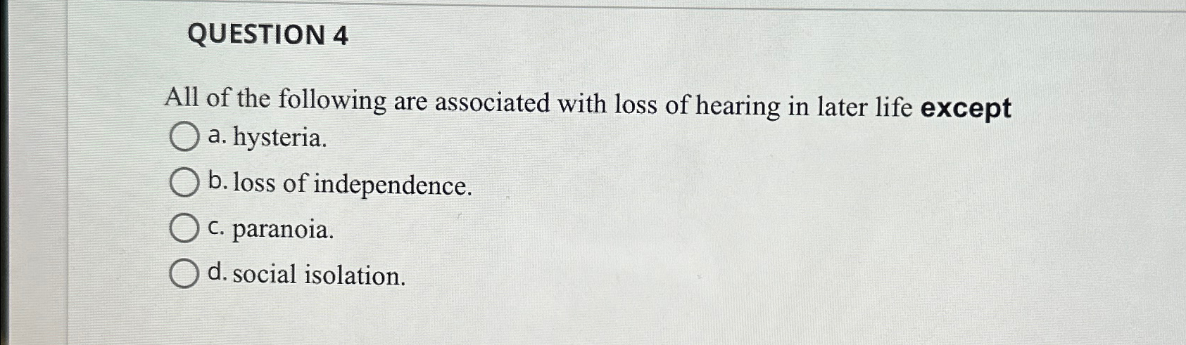 Solved QUESTION 4All of the following are associated with | Chegg.com