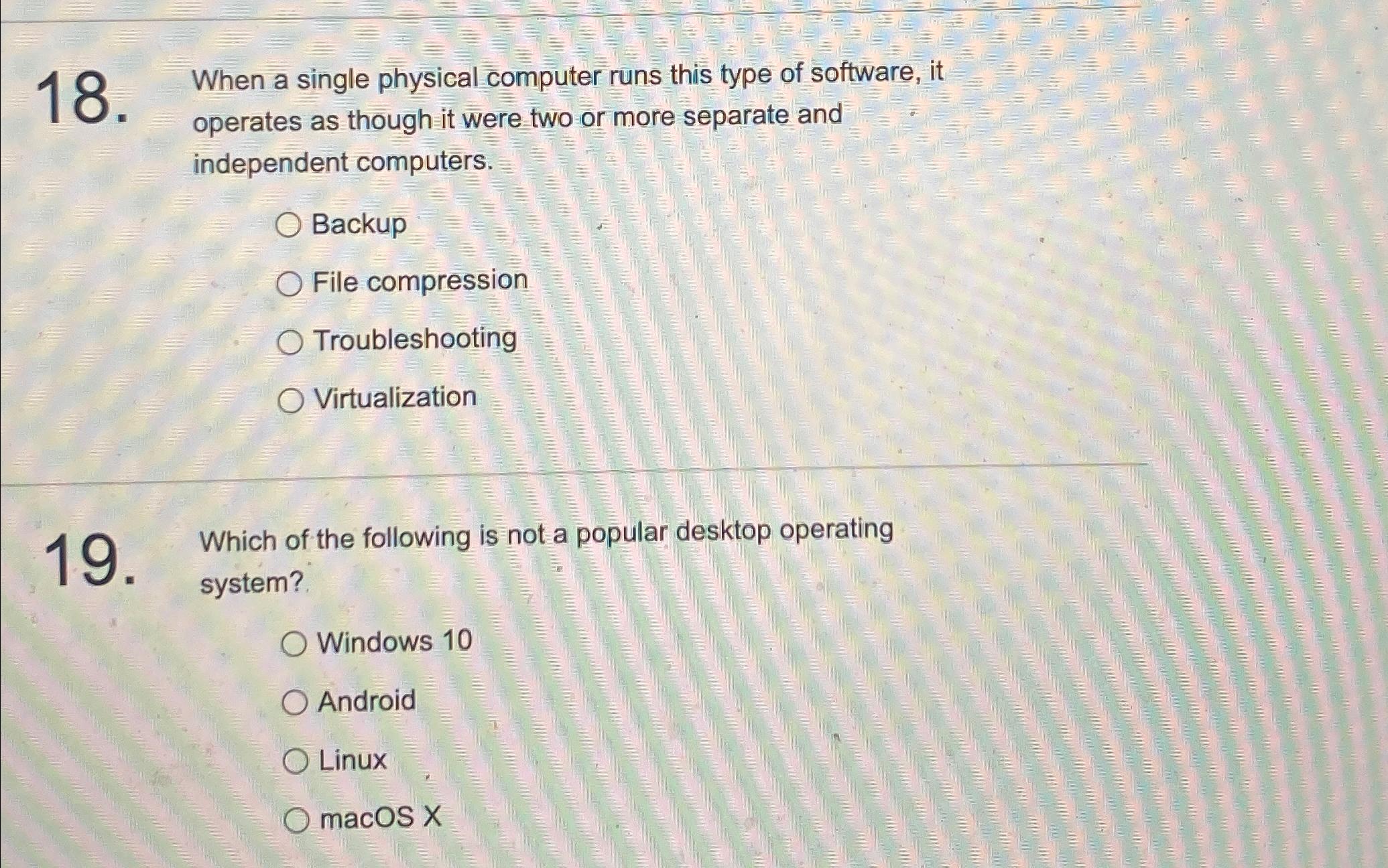 Solved When a single physical computer runs this type of | Chegg.com
