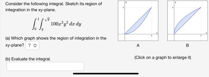 Solved Consider the following integral. Sketch its region of | Chegg.com