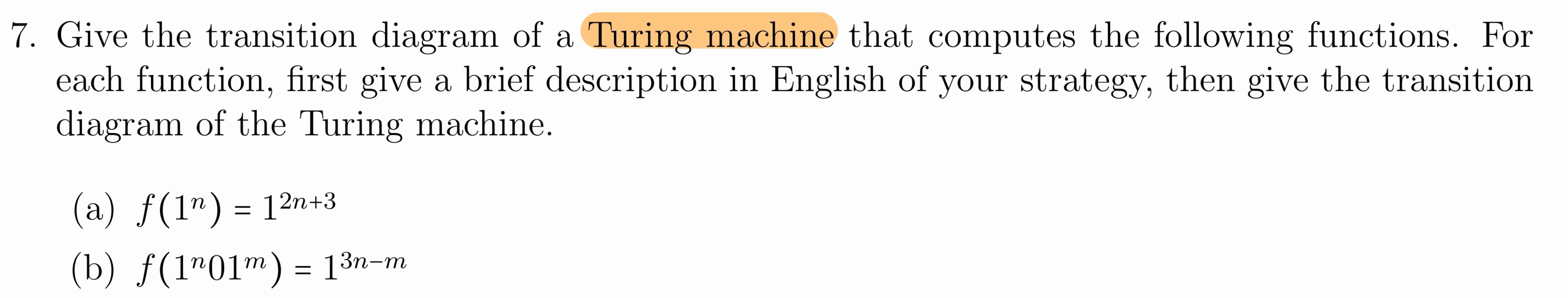 [Solved]: Give the transition diagram of a Turing machine th