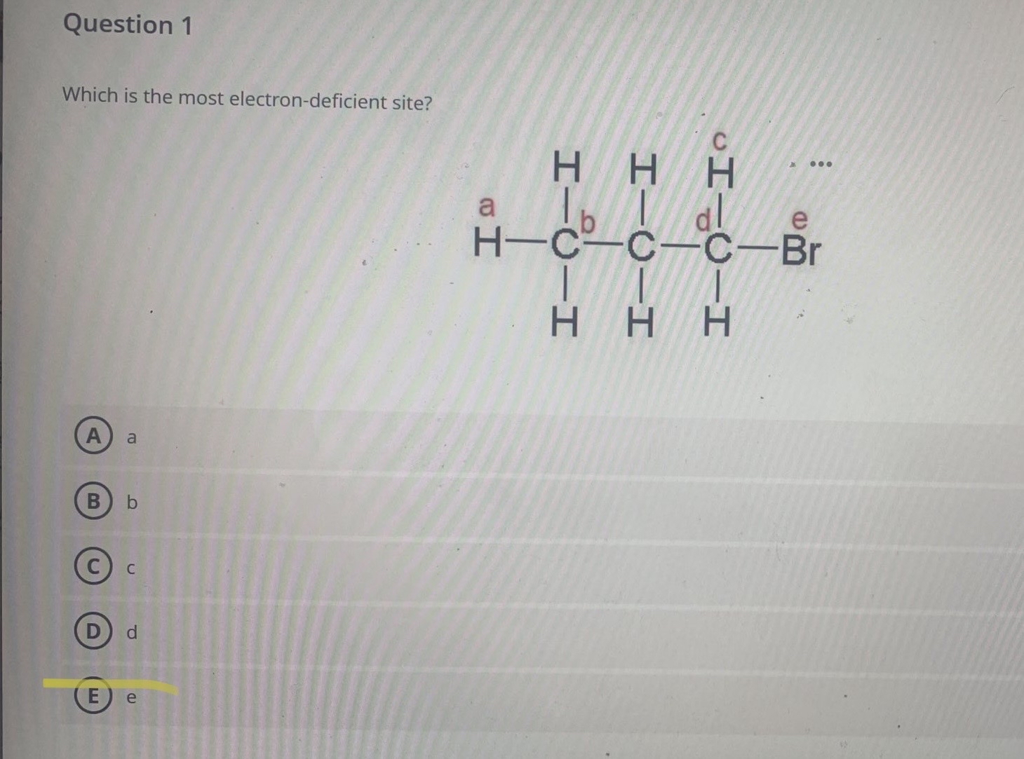 Solved Question 1Which is the most electron-deficient | Chegg.com