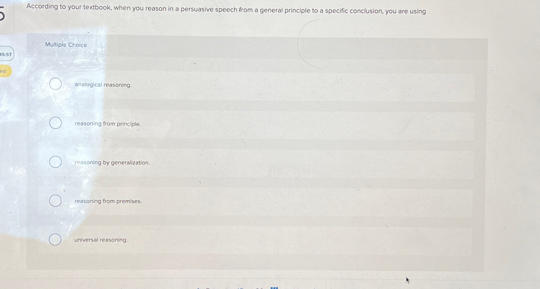 Solved According to your textbook, when you reason in a | Chegg.com