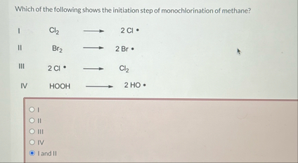 Solved Which of the following shows the initiation step of | Chegg.com