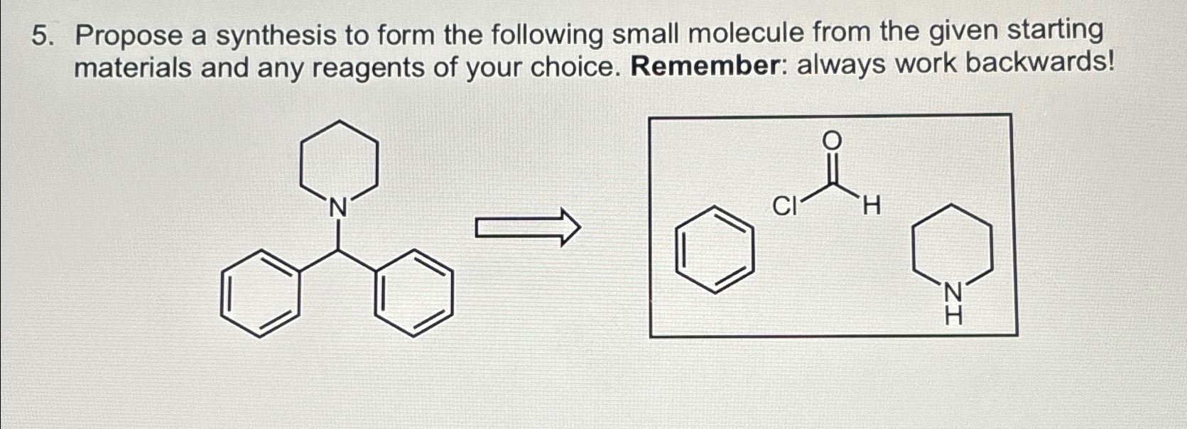 Solved Propose a synthesis to form the following small | Chegg.com