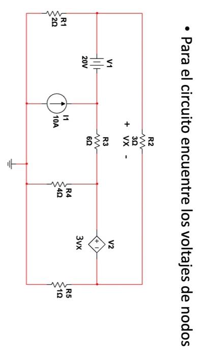 Solved Para el circuito encuentre los voltajes de nodos V1= | Chegg.com