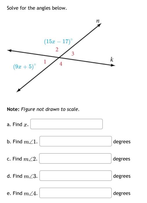 Solved Solve for the angles below. | Chegg.com