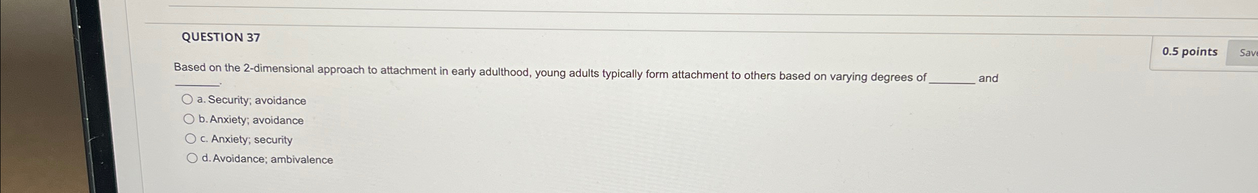 Solved QUESTION 370.5 ﻿pointsBased on the 2-dimensional | Chegg.com