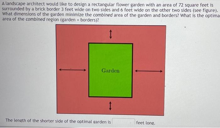 Solved A landscape architect would like to design a | Chegg.com