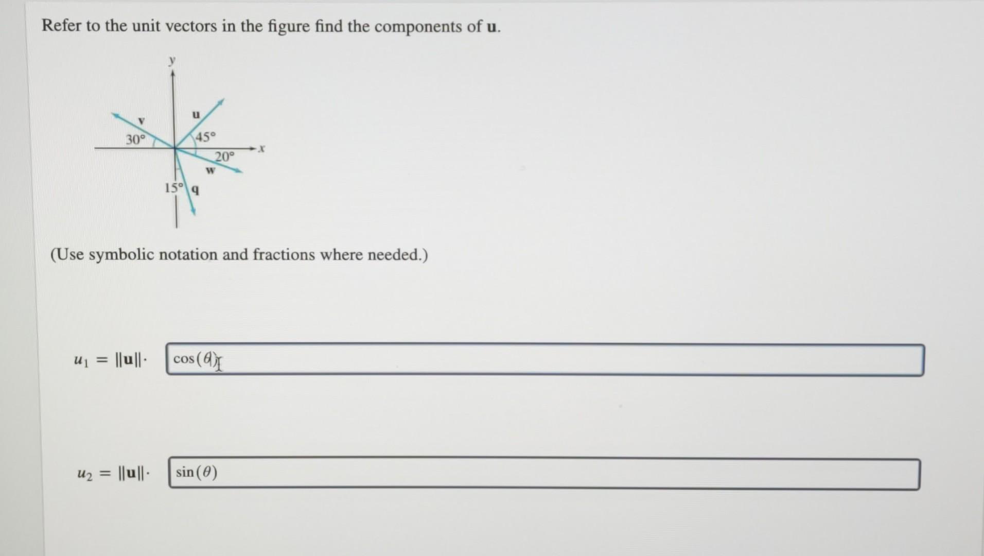 Solved Refer to the unit vectors in the figure find the | Chegg.com