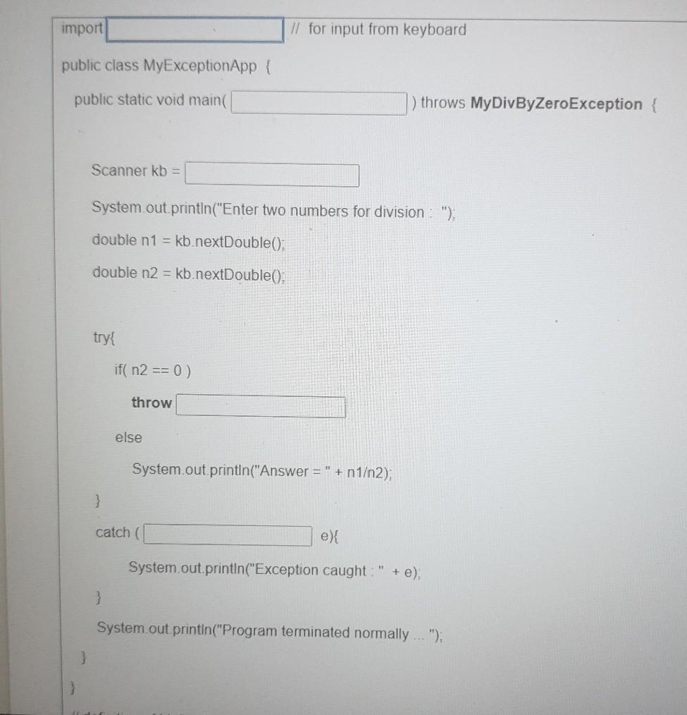 Solved import Il for input from keyboard public class | Chegg.com